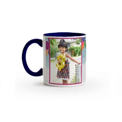Customized Inner Color Mug Printing - Dark Blue - Print it