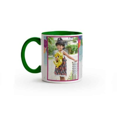 Customized Inner Color Mug Printing - Dark Green - Print it