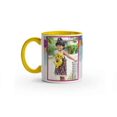 Customized Inner Color Mug Printing - Yellow - Print it