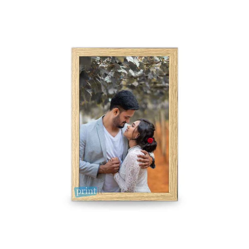 8″x12″ Pinewood Photo Frame with glass - Print it